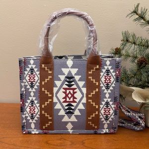 Wrangler | Bags | Wrangler Mini Tote Lavender Southwestern Aztec Print ...